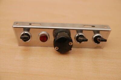 Vintage Classic car chrome switch panel and 3 switches 12V outlet Rally ...