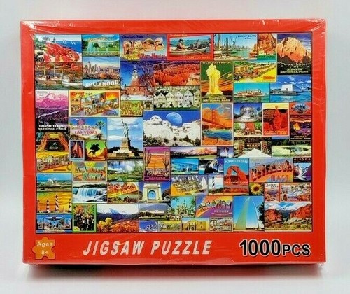 Landmarks Jigsaw Puzzle 1000 Pieces DCBA HGFE Famous Landmarks NEW ...