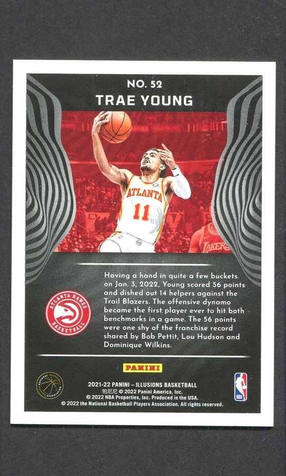 2021-22 Panini Illusions Trae Young #52 Ruby /125 Near Mint/Mint | eBay