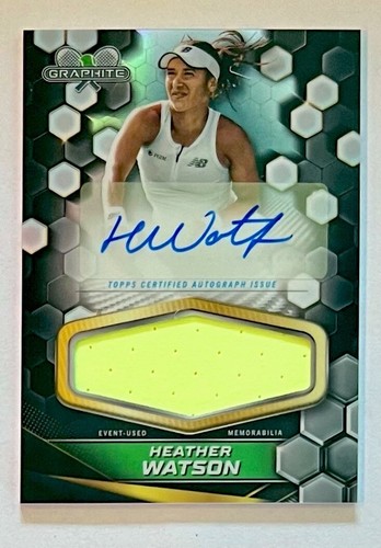 2024 Topps Graphite Tennis Heather Watson Green Patch Auto! | eBay