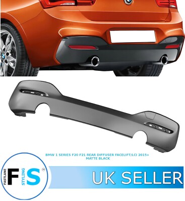 BMW 1 SERIES F20 F21 REAR DIFFUSER 2015+ FACELIFT M135 M140 LOOK MATTE ...