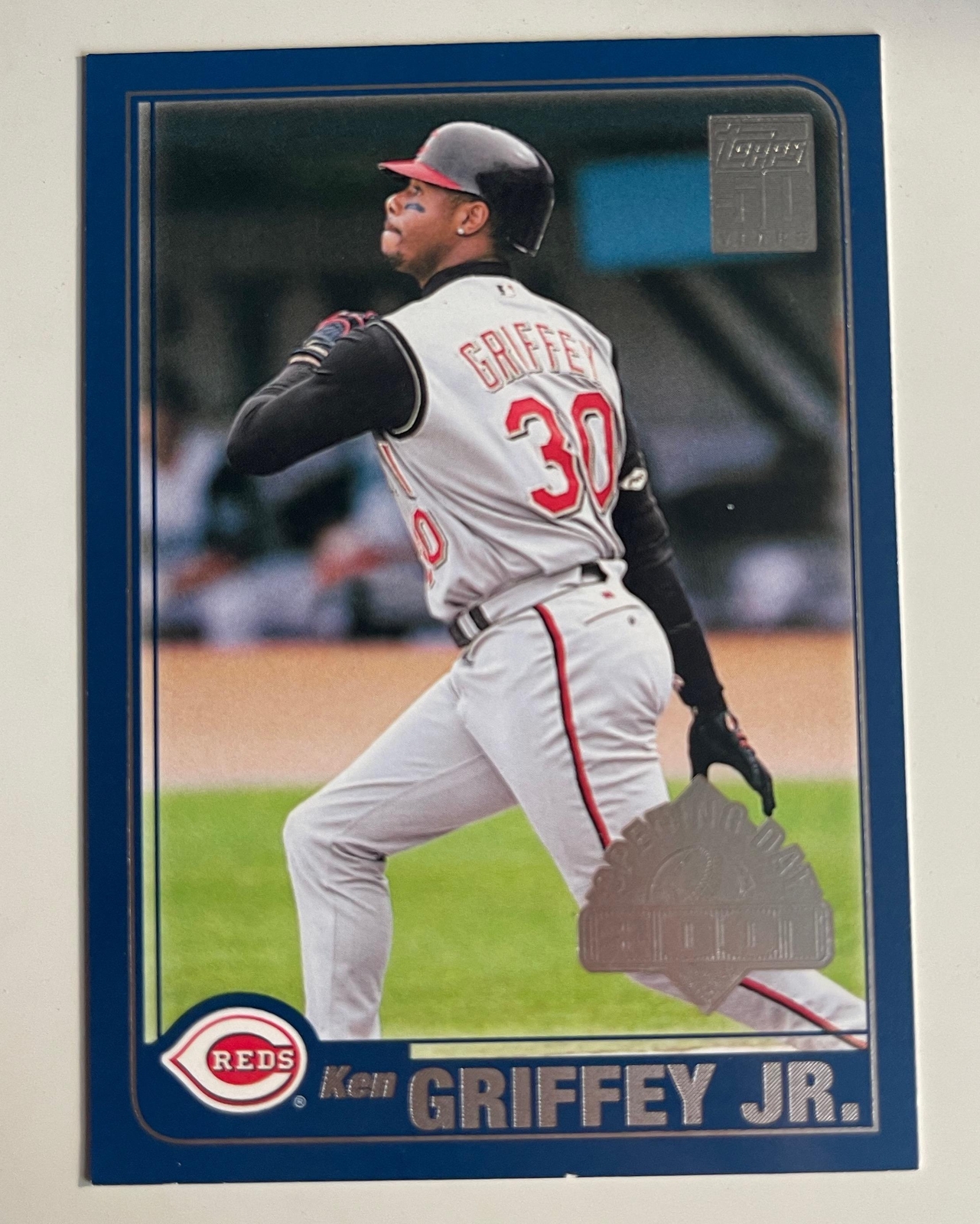 2001 Topps Opening Day #124 Ken Griffey Jr. Cincinnati Reds Baseball ...