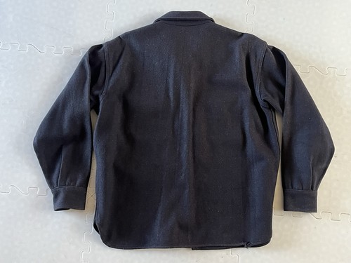 Vintage Sport King Navy Blue Heavy Wool Naval CPO Shirt XL Anchor ...