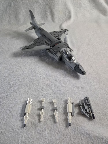 Brickmania Grey AV-8B Harrier Jump Jet With Payload (Lego) | eBay