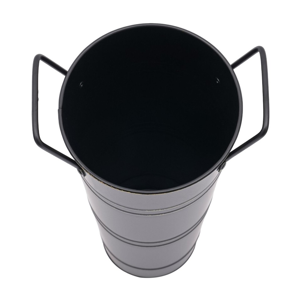 8* Flower Bucket Vases Black 25.5cm Flower Bucket FloorStanding ...