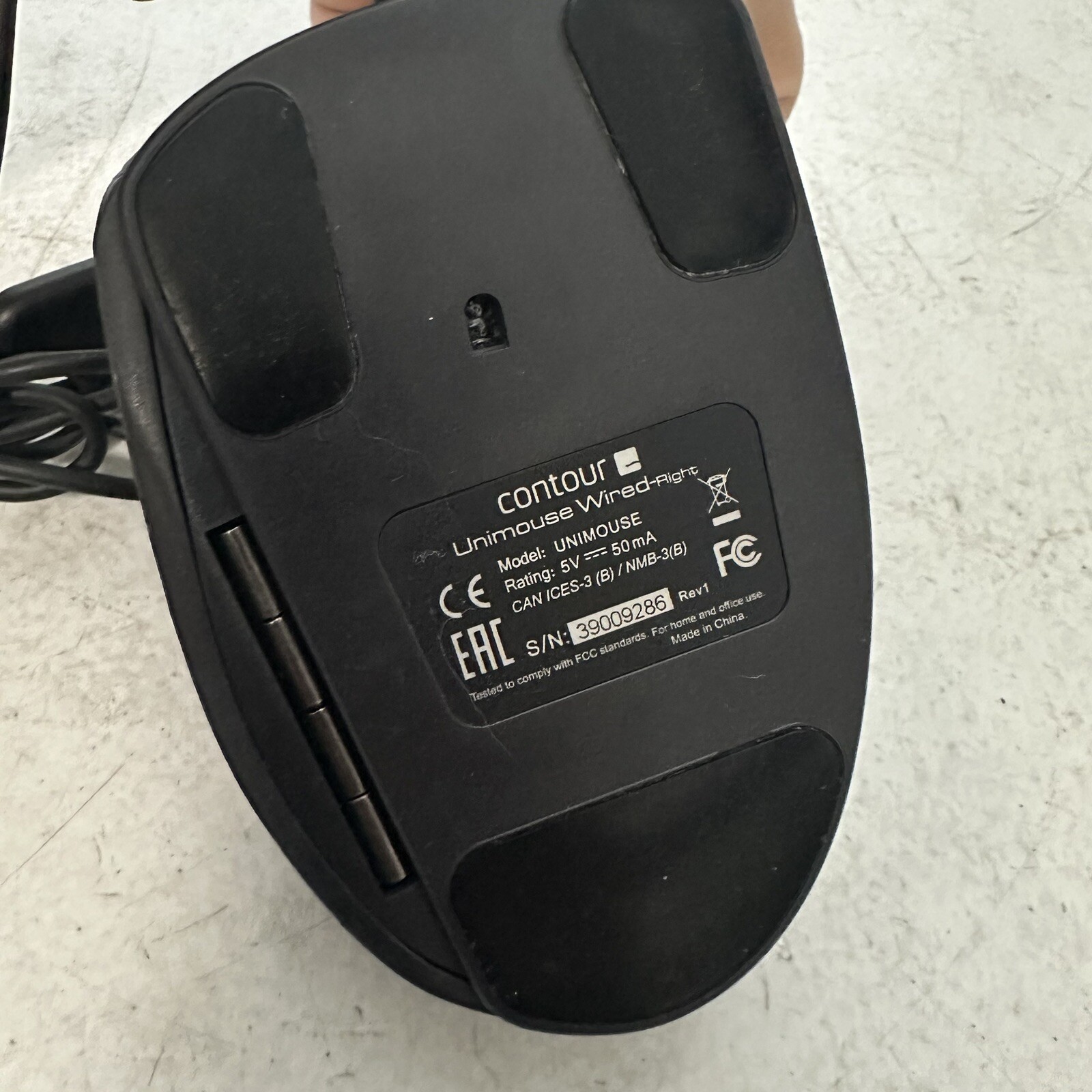 Contour Unimouse ergonomic wireless Mouse Thumb Support right-handed ...