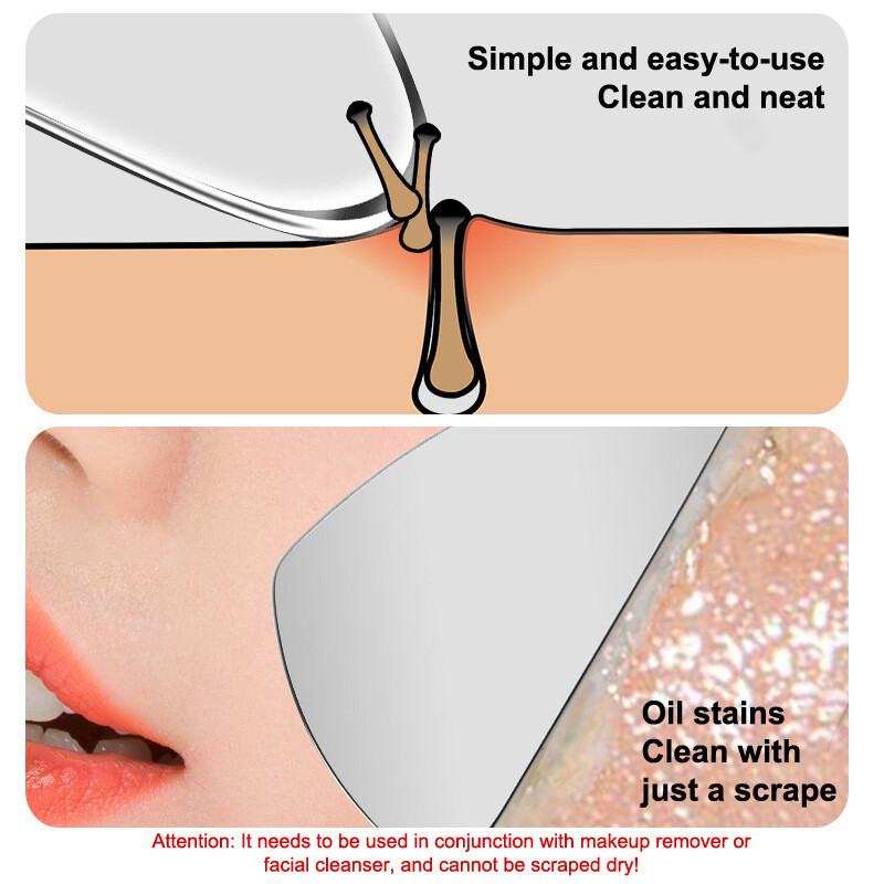 Stainless Steel Blackhead Scraper Cosmetic Ultra-Thin Scraping Massage ...