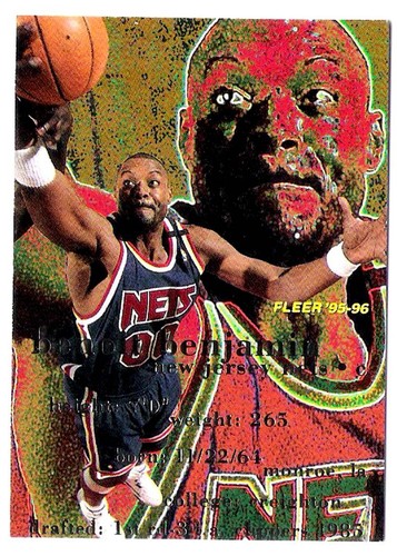 Benoit Benjamin 1995 Fleer New Jersey Nets NBA Insert Basketball Card ...