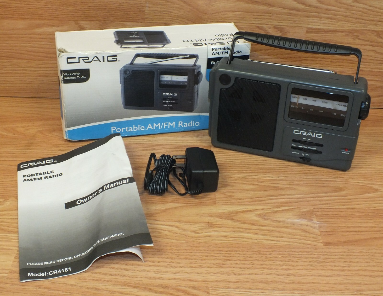 Craig Cr4181 Portable Am/fm Radio With AC Adapter for sale online | eBay