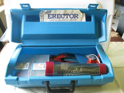 Vintage Gabriel Erector Set in Original Blue Case w/ working motor ...