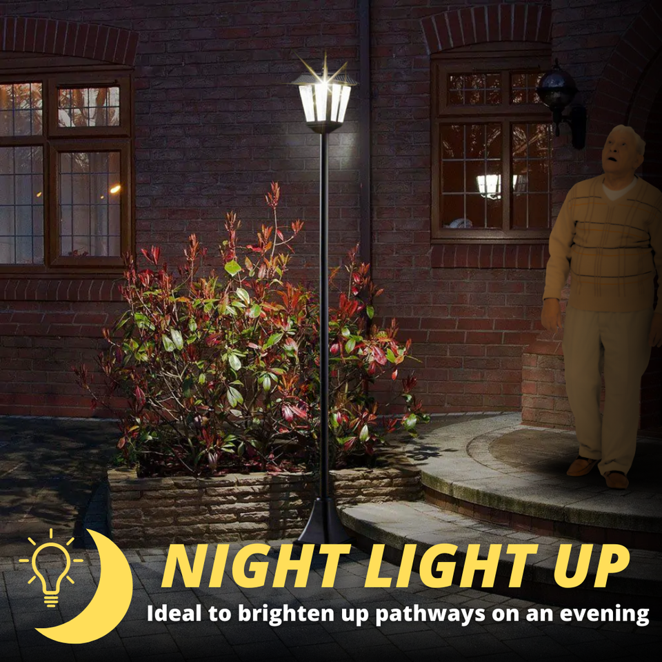 Solar Victorian Style LED Lamp Post Bright 100L Outdoor Light Garden ...