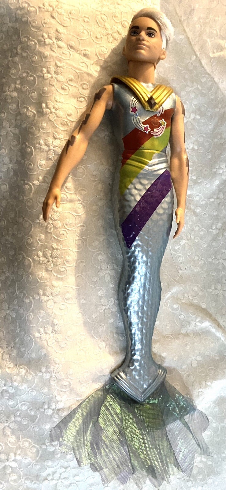 Barbie Color Reveal Mermaid Ken Merman Doll RARE!! No Box included. | eBay