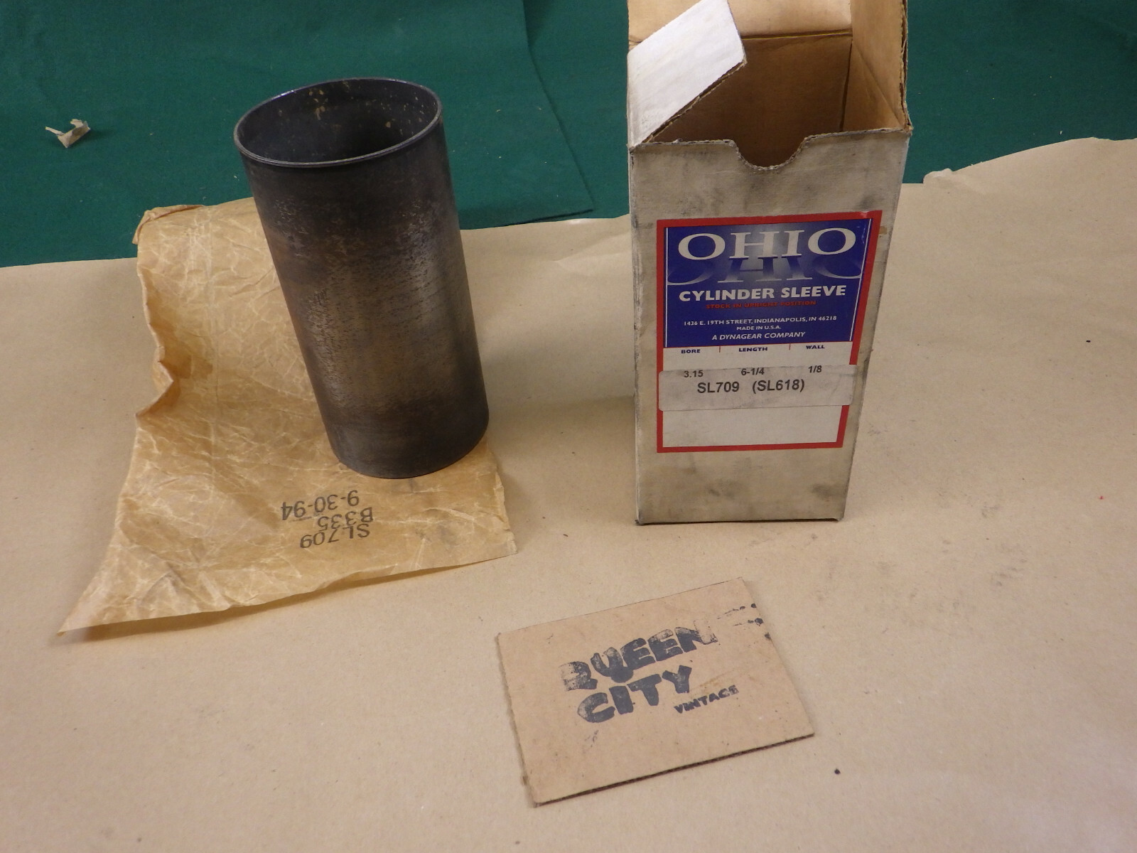 Ohio engine cylinder sleeve SL709/B335/SL618 3.150 bore x 1/8 wall x 6. ...