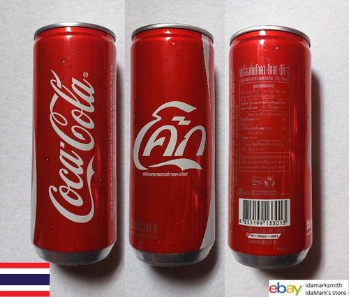 Empty COCA-COLA can THAILAND 240ml Coke 2012 Thai Logo Collect Asia Red ...