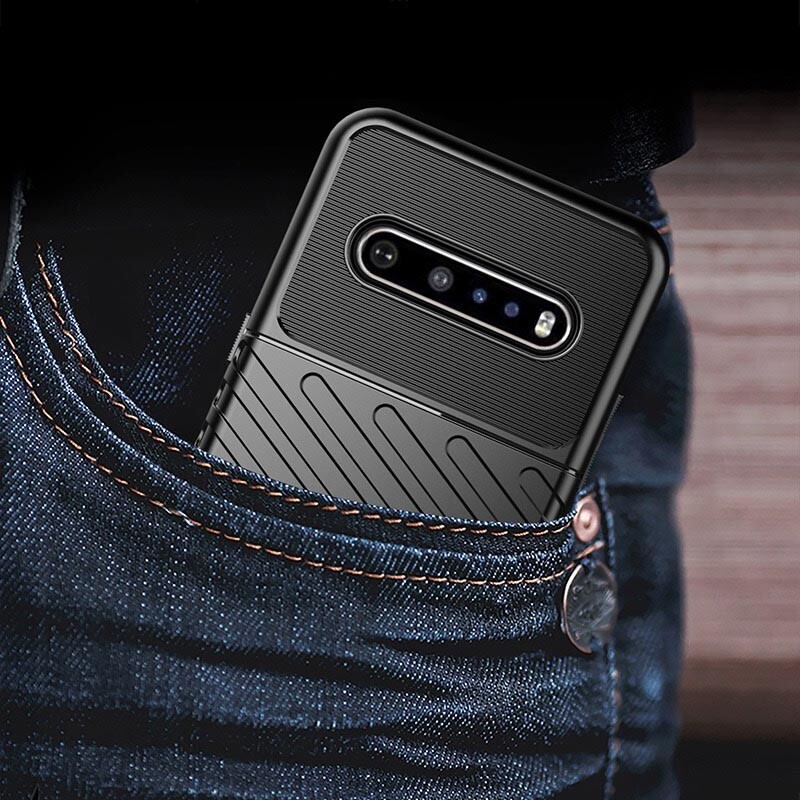 For LG V60 ThinQ 5G Rugged ShockProof Soft Rubber case back cover | eBay