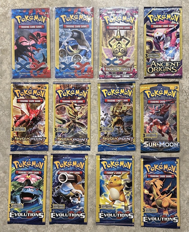 Lot of 48 Sealed Unweighed Pokemon 3 Card Booster Packs - 48/105 of ...