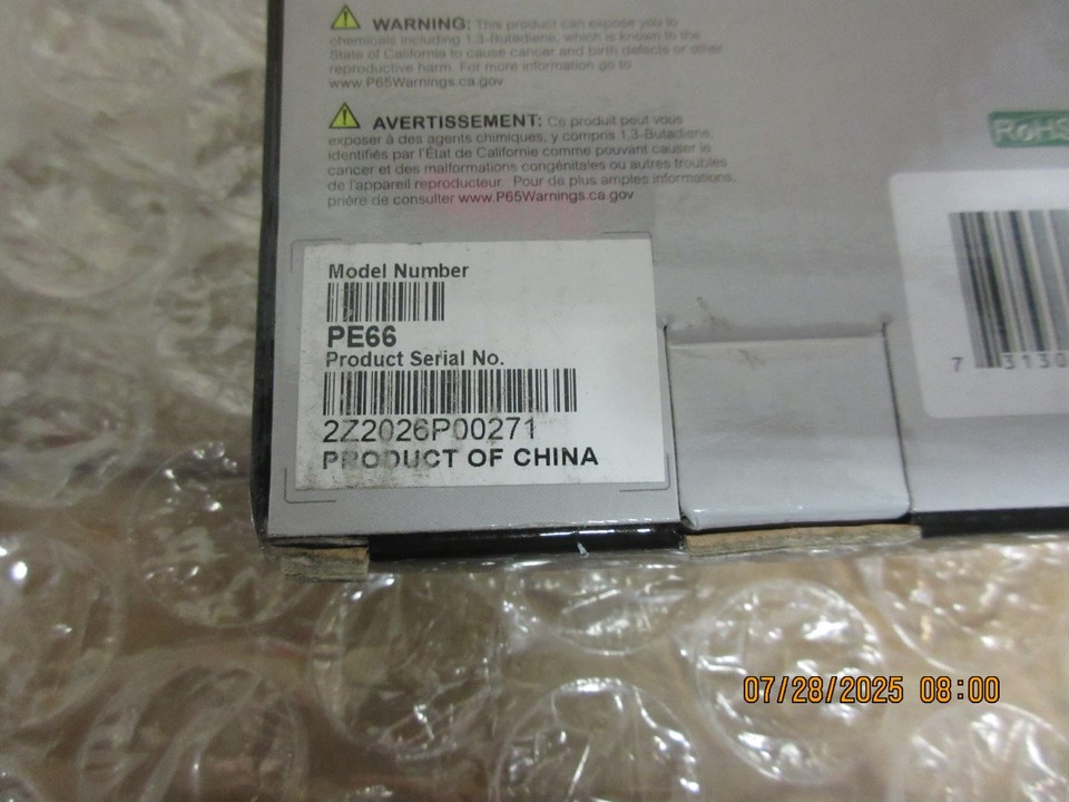 APC SurgeArrest PE66 6-Outlet Surge Protector Power Strip 1080 Joules ...