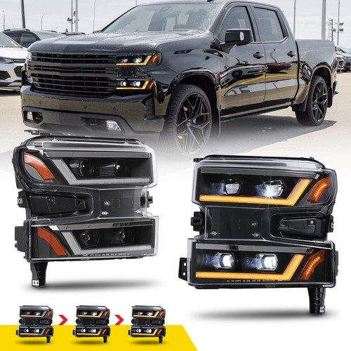 2019-2021 Chevy Silverado 1500 Headlight Assembly Projector Headlamps ...