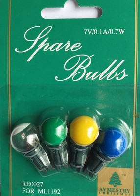 Christmas Tree Bulbs Round Push In (7V/0.1A/0.7W) | eBay UK