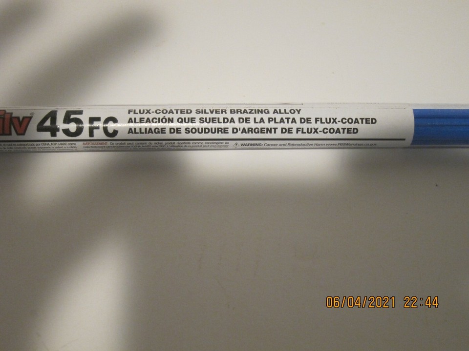 SAFETY-SILV 45FC Brazing Rods 45%Silver-Harris-4oz(9Rods)1tube-FLUX ...