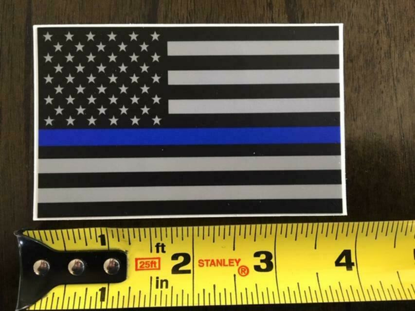 Thin Blue Line American Flag Thin Blue Line Vinyl Decal Sticker Police ...