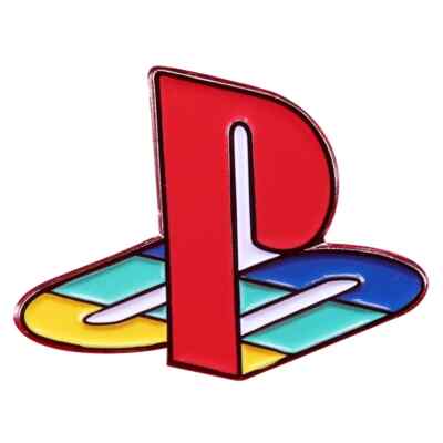 PS1 Console Logo Metal Enamel Pin Badge Retro Video Game ps2,ps3,ps4 ...