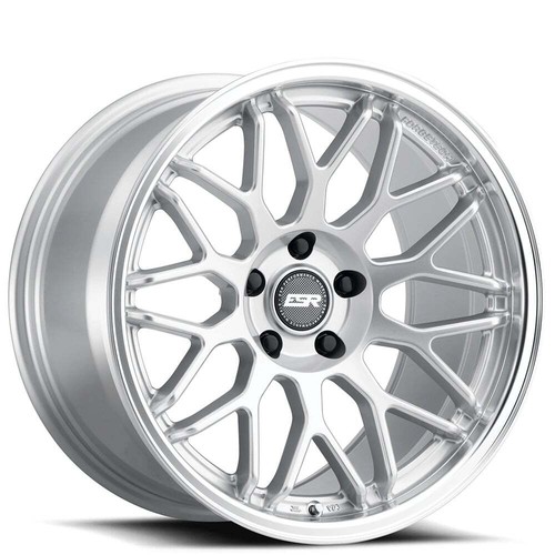 19" Staggered ESR Wheels AP1 Hyper Silver with Machined Lip JDM Style ...