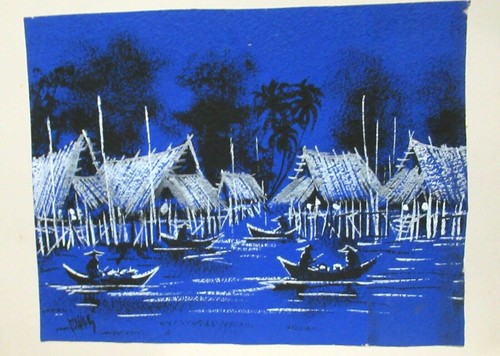 PAYAB PHILIPPINE VILLAGE ORIGINAL WATERCOLOR LANDSCAPE PAINTING #4 | eBay