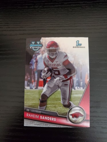 Raheim Sanders - 2023 Bowman Chrome University Football 1st Bowman Card ...