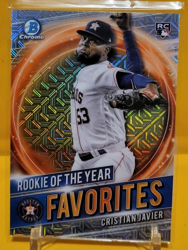 2021 Bowman Chrome Cristian Javier Rookie Of The Year Favorites Mojo # ...