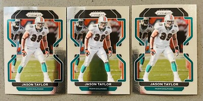 3 Lot 2021 Panini Prizm Football #113 Jason Taylor Base Trading Card ...