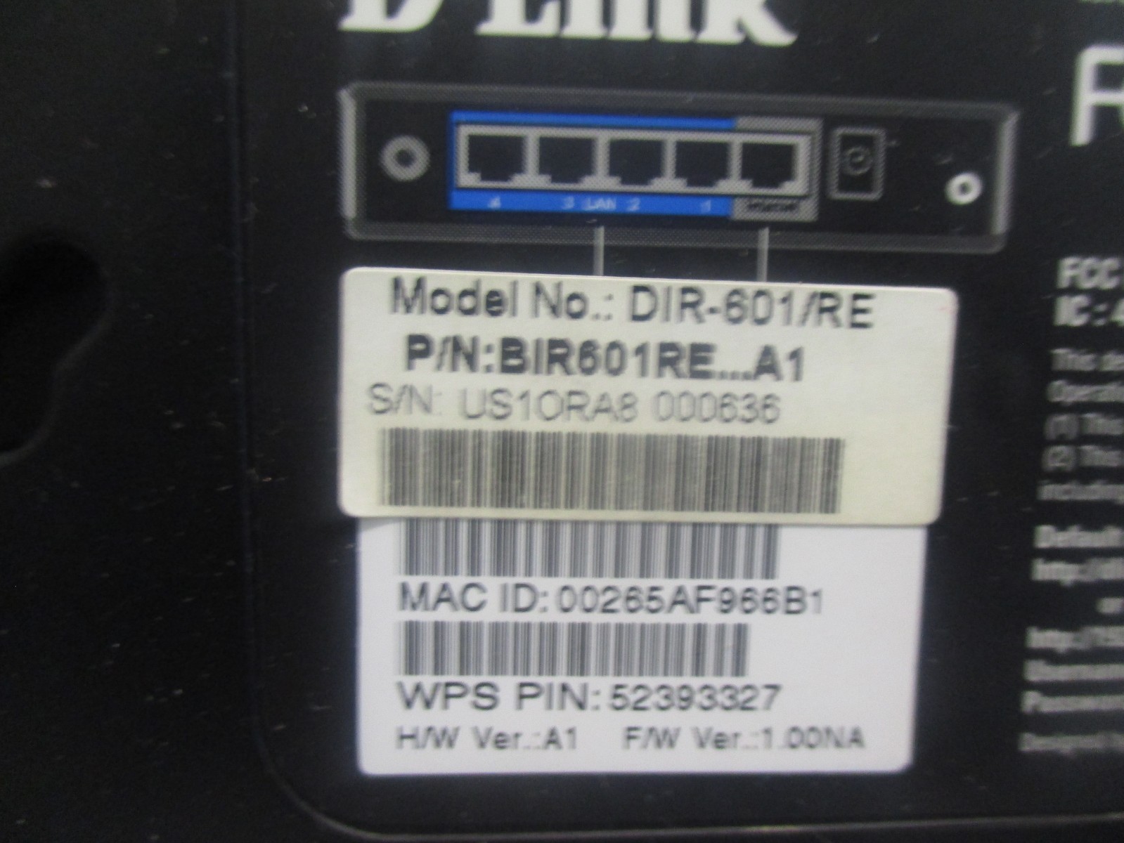 D-Link Model: DIR-601/RE Router. P/N: BIR601RE...A1 | eBay