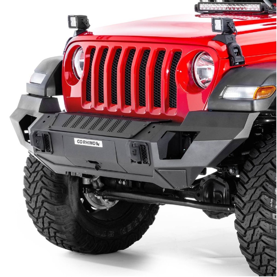 Go-Rhino 230121T Trailline Winch Ready Front Full Width Bumper for Jeep ...