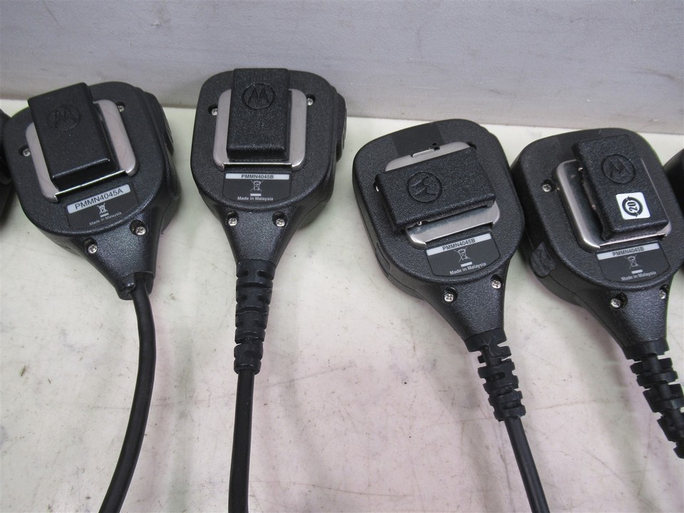Lot of 10 Motorola PMMN4045A & PMMN4045B Speaker Microphone PTT Two-Way ...
