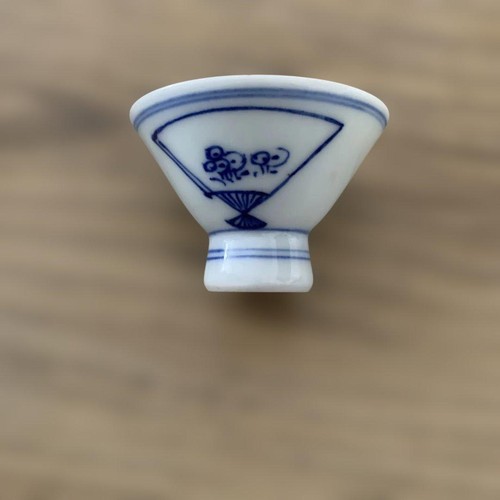 Showa Retro Fan-Shaped Japanese Choko & Sake Cup, 4cm x 5.3cm | eBay