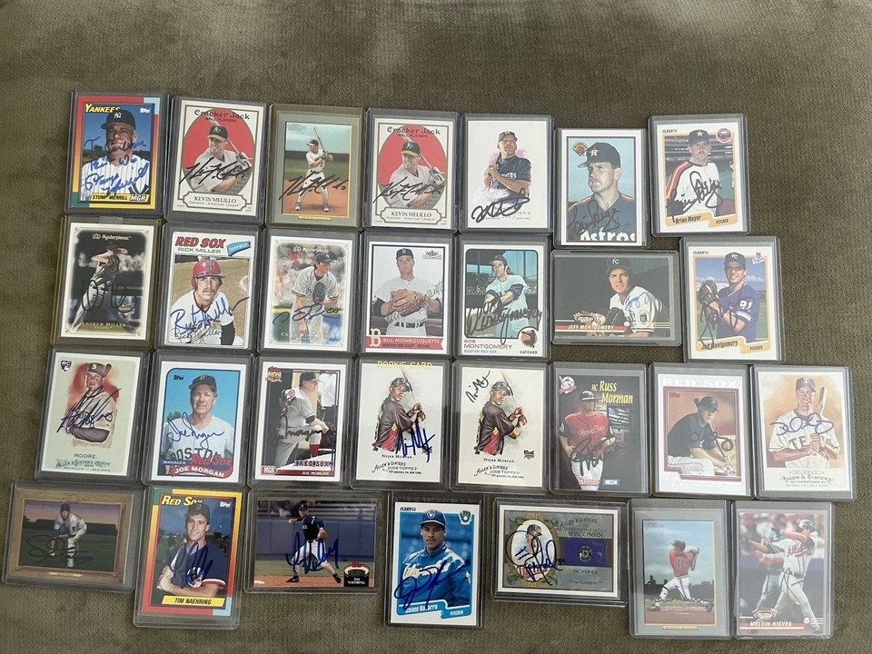 Sports Trading Card Autograph Lot (598 Autos) Mostly Baseball…Please ...