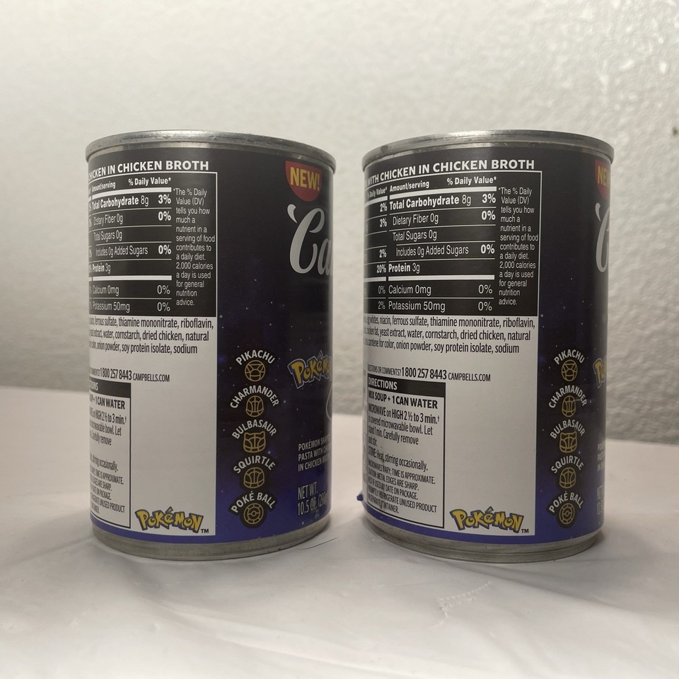 Pokémon Campbell’s Soup Cans Mew & Mewtwo Limited Edition Collectible ...