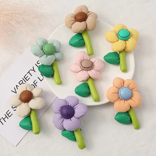 Small Sunflower Pastoral Flower Brooch Cute Candy Colored Fabric Filled ...