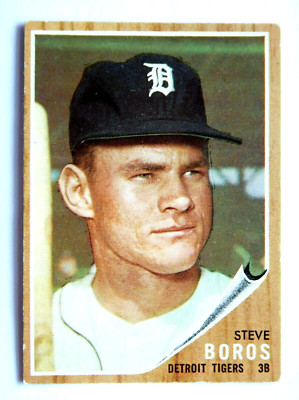 Steve Boros #62 Topps 1962 Baseball Card (Detroit Tigers)* | eBay