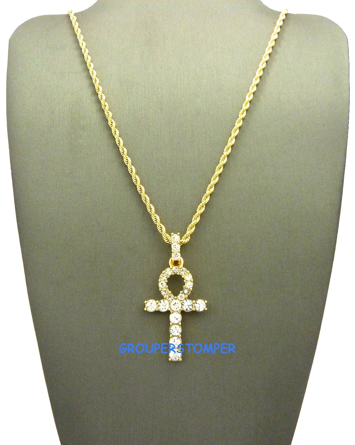 Ankh Egyptian Cross Pendant Key Necklace 24 Inch Cuban, Rope, Or Box ...