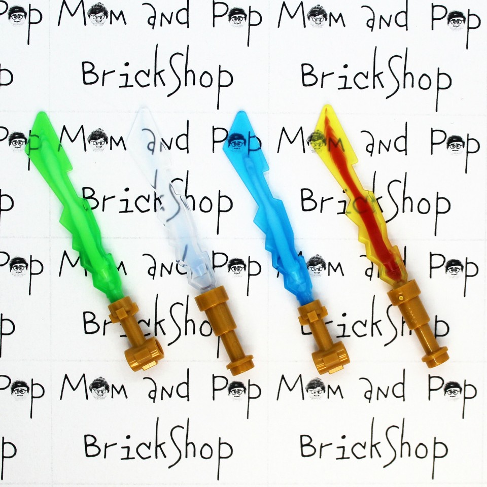 LEGO Ninjago Elemental Blade Set Earth Ice Lightning Fire Cole Zane Jay ...