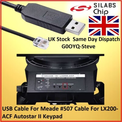 USB Cable For Meade #507 cable for LX200-ACF Autostar II keypad | eBay