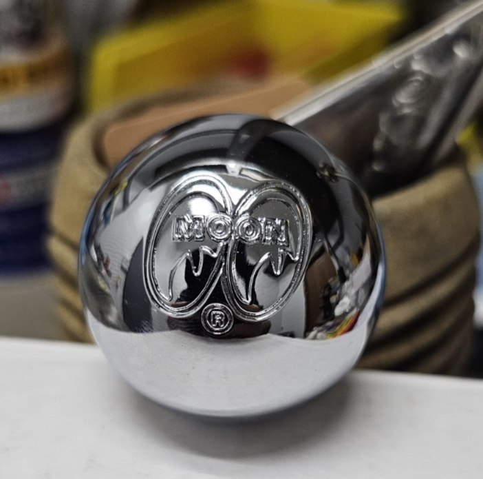 MOONEYES Chrome SHIFT KNOB vtg Hot Rod custom GASSER Drag Racing NHRA ...