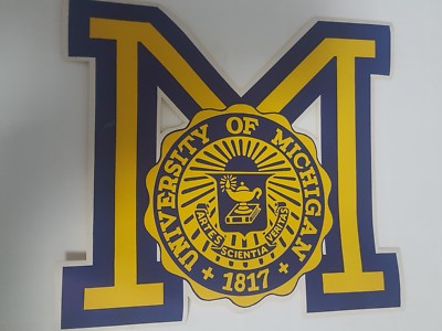 Large University of Michigan Decal Sticker football - Wolverines | eBay