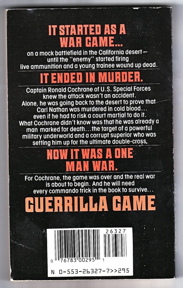 GUERRILLA GAME by Ian Padden (1987) PB ~Military Underworld/Corruption ...