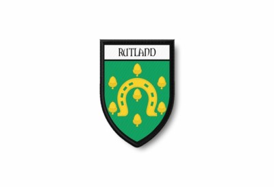 Patch printed shield embroidery border badge souvenir flag city county rutland | eBay