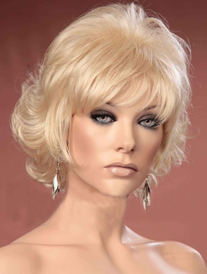 Ladies Short Wig Blonde Black Brown Wig Bob Pixie Boycut Wispy Fashion ...