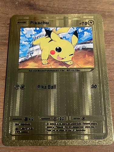 Pikachu Foil Pokémon Card Gift Fan Art Collectible | eBay