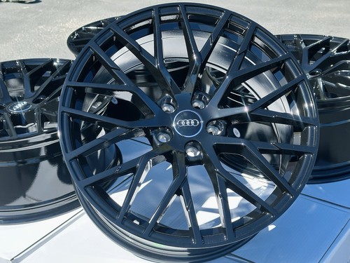 NEW 19x8.5" Audi 5x112 Wheels A4 S4 A6 Q5 Q3 A5 S5 19" Black Rims (Set ...