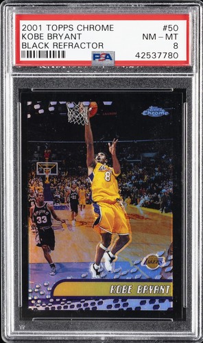 2001 TOPPS CHROME BLACK REFRACTOR #50 KOBE BRYANT #/50 PSA 8 | eBay